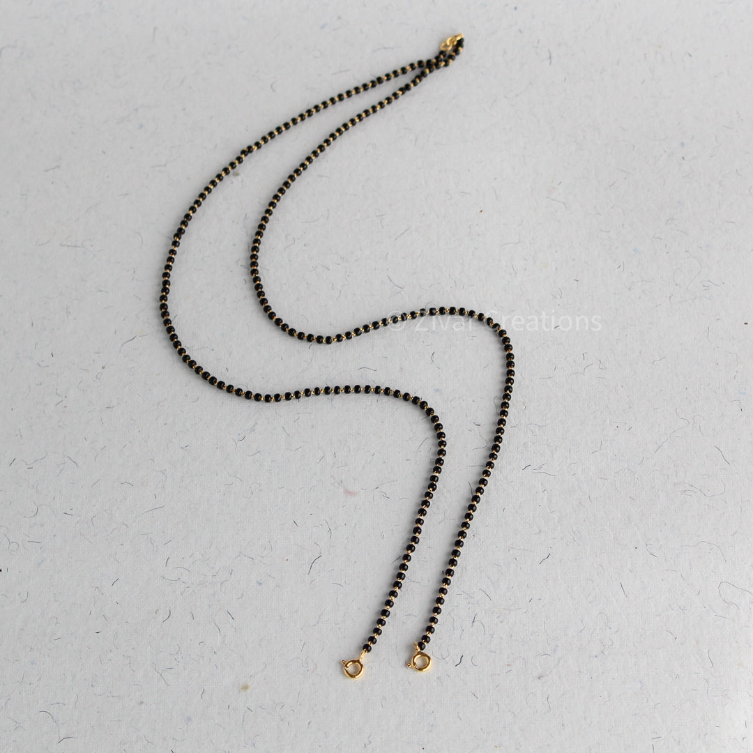 Silver Mangalsutra Chain With Gold Plating – Zivar Creations